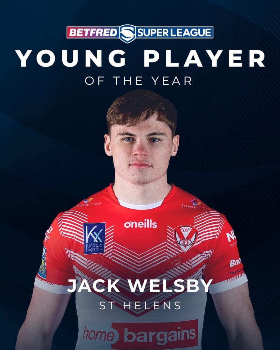 Welsby retains Super League Young Player of the Year award! | St.Helens ...