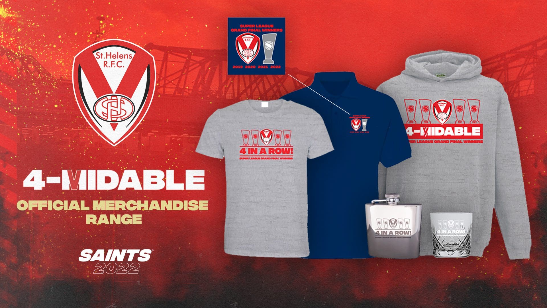 4-Midable Official Merchandise Hits The Superstore | St.Helens R.F.C.
