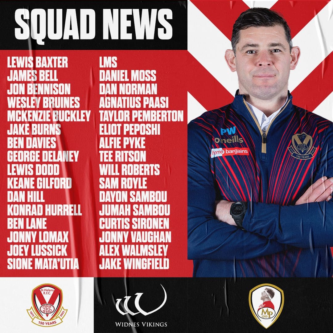 Percival testimonial squad named | St.Helens R.F.C.