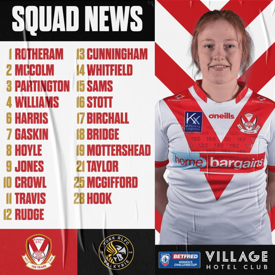 Saints Cup Semi-Final squads confirmed | St.Helens R.F.C.