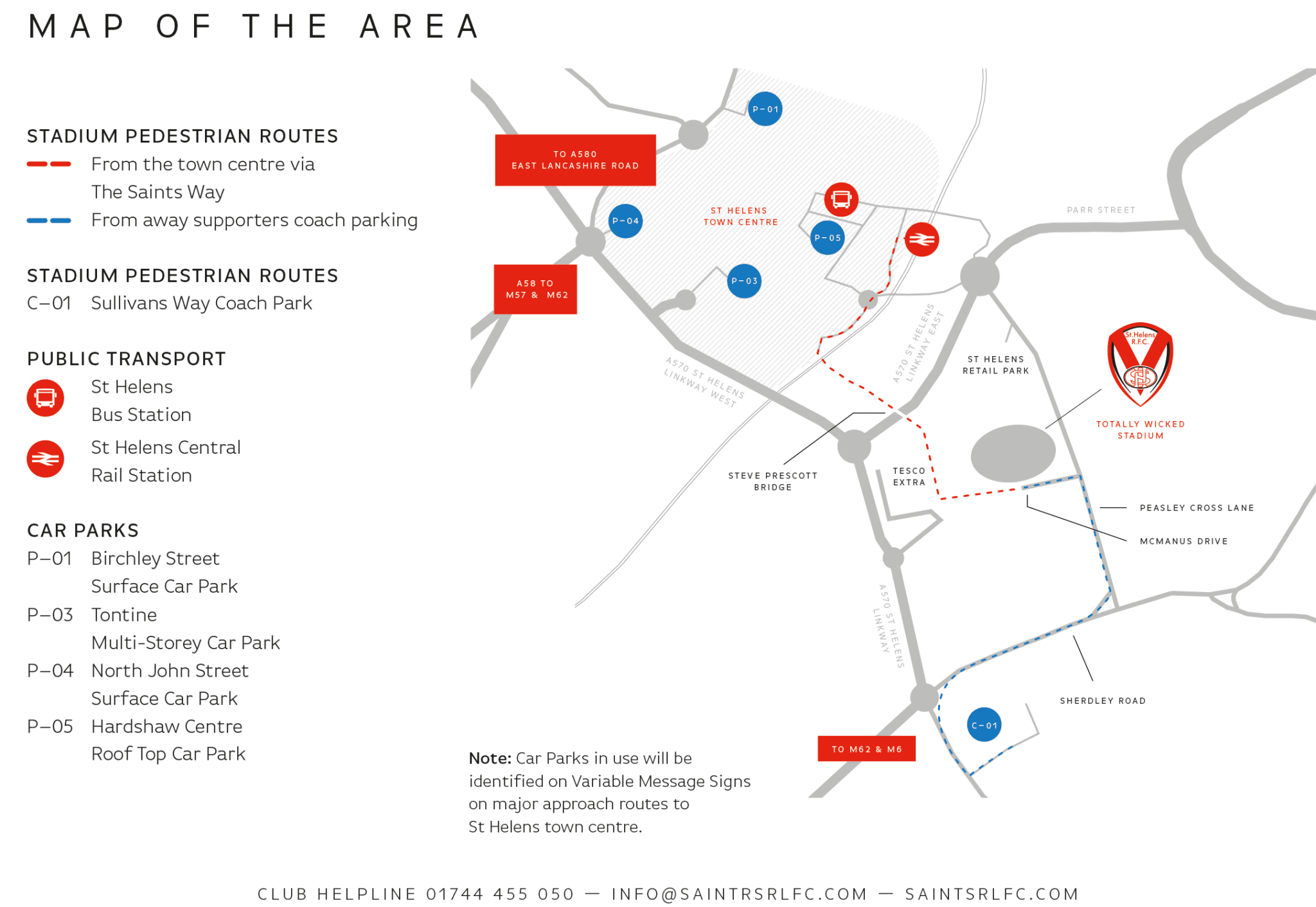 Getting to the Stadium | St.Helens R.F.C.