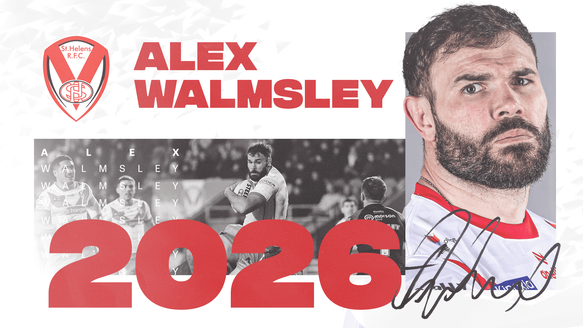 Walmsley signs extension to 2026 | St.Helens R.F.C.