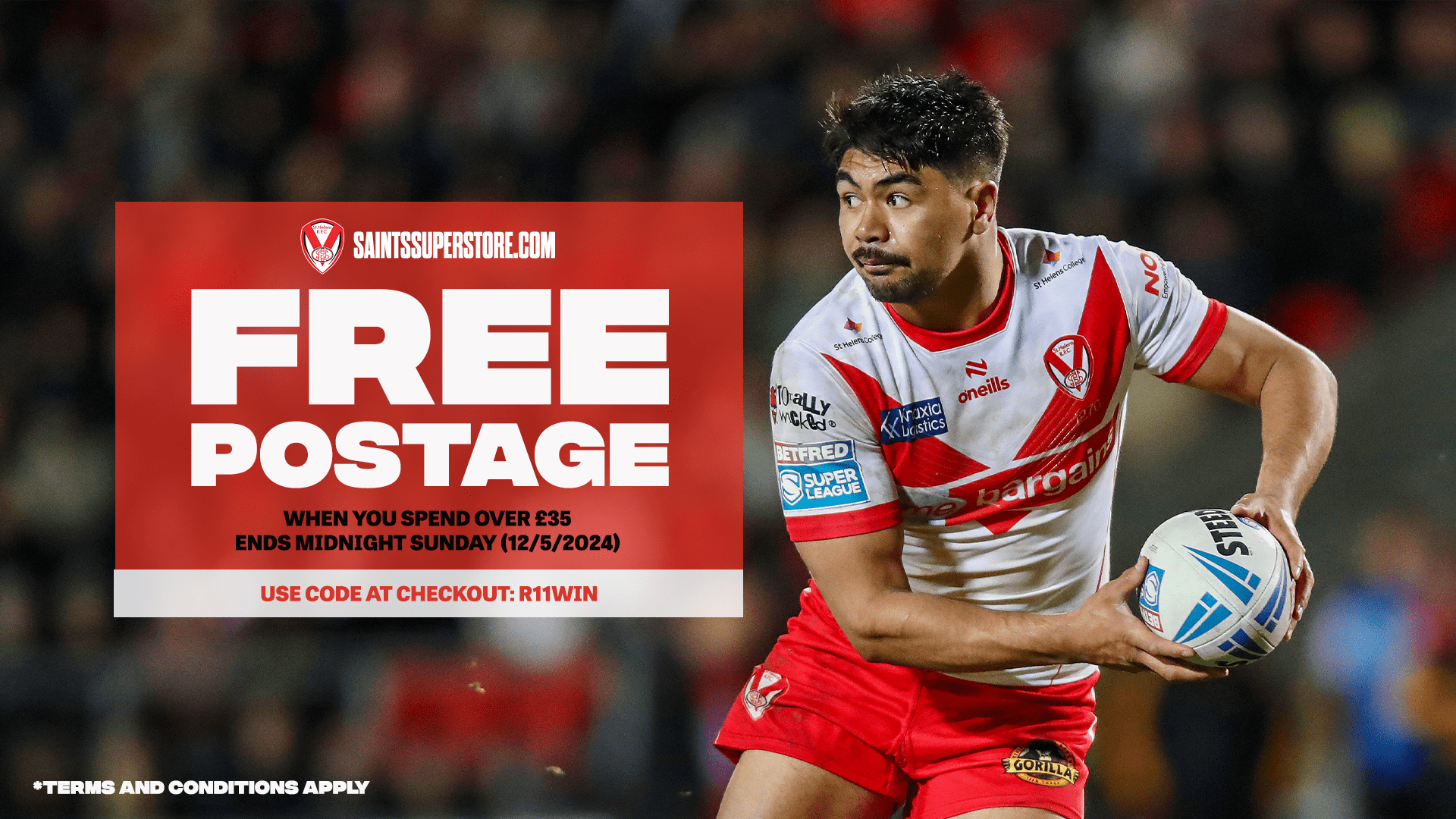R11WIN - Free Postage this Weekend! | St.Helens R.F.C.
