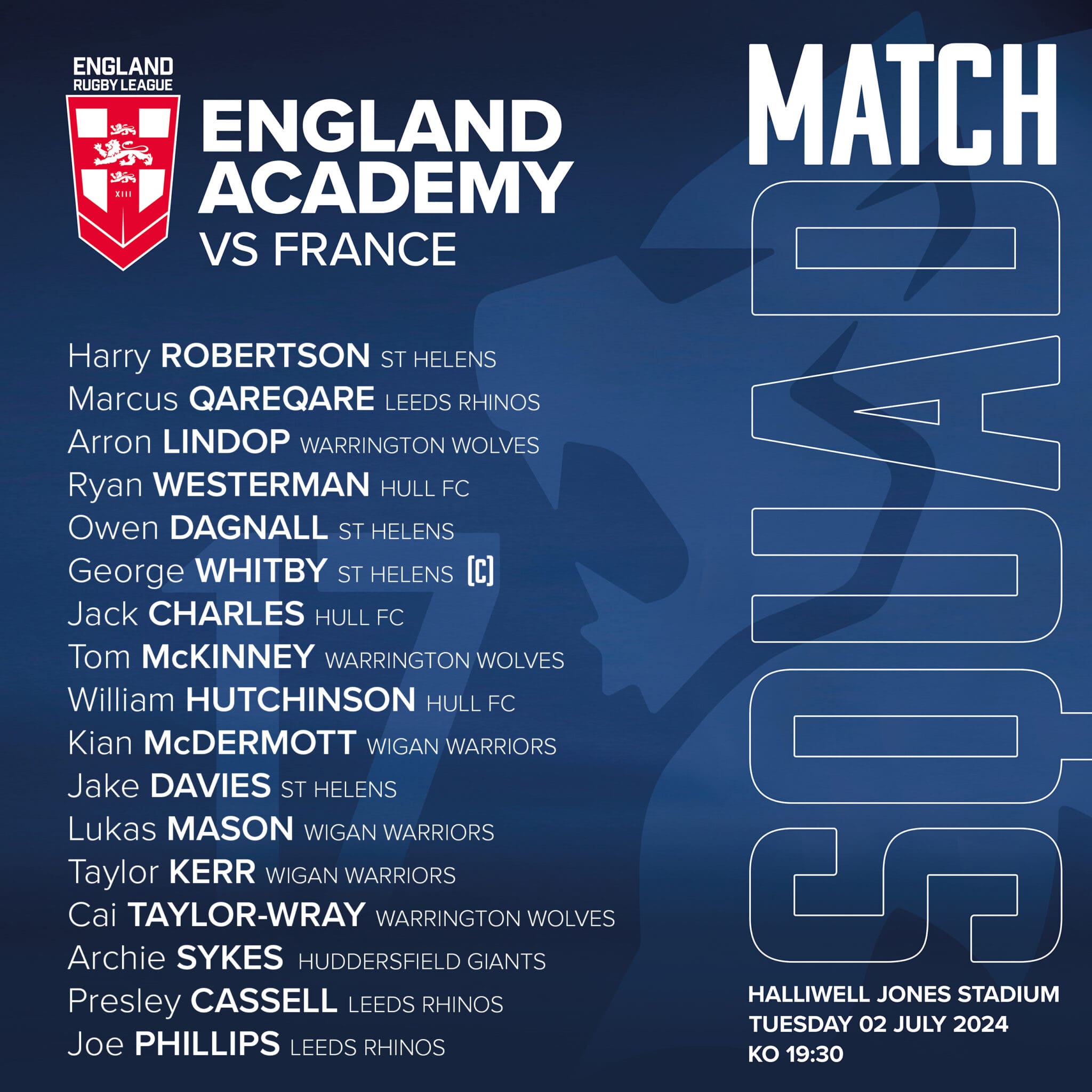 Academy Saints in team to take on France | St.Helens R.F.C.