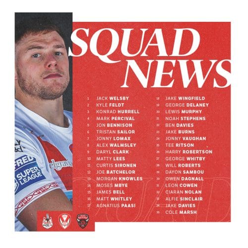 Saints squad named for Knowles Testimonial | St.Helens R.F.C.
