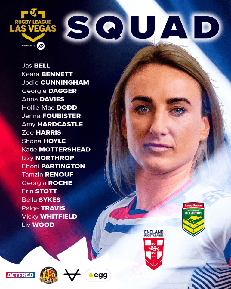 Seven Saints in England squad to face Australia Jillaroos | St.Helens R ...