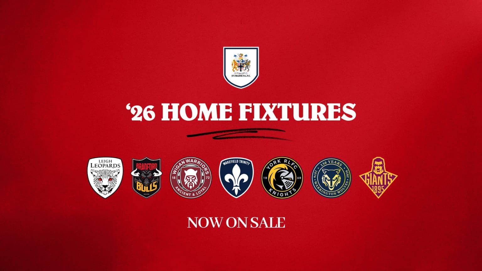 '26 Home Fixtures Now On Sale | St.Helens R.F.C.