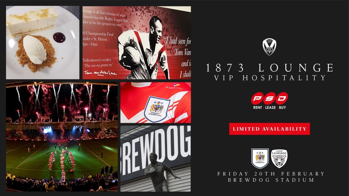 VIP Match Day Hospitality Now Limited For Season Opener | St.Helens R.F.C.
