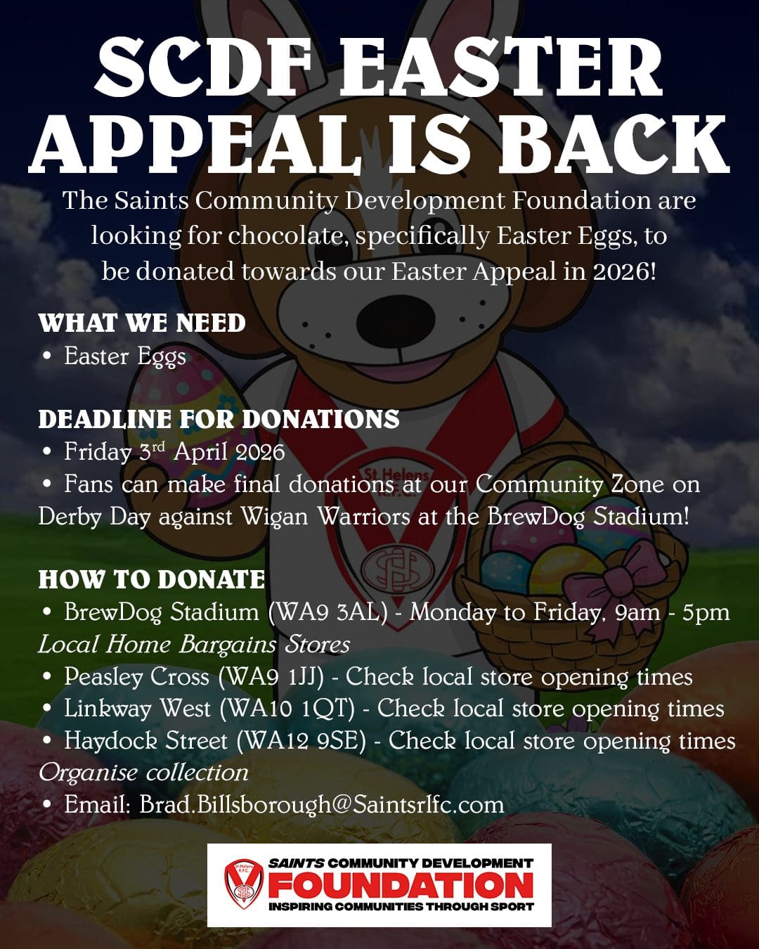 Support the 2026 SCDF Easter Appeal | St.Helens R.F.C.