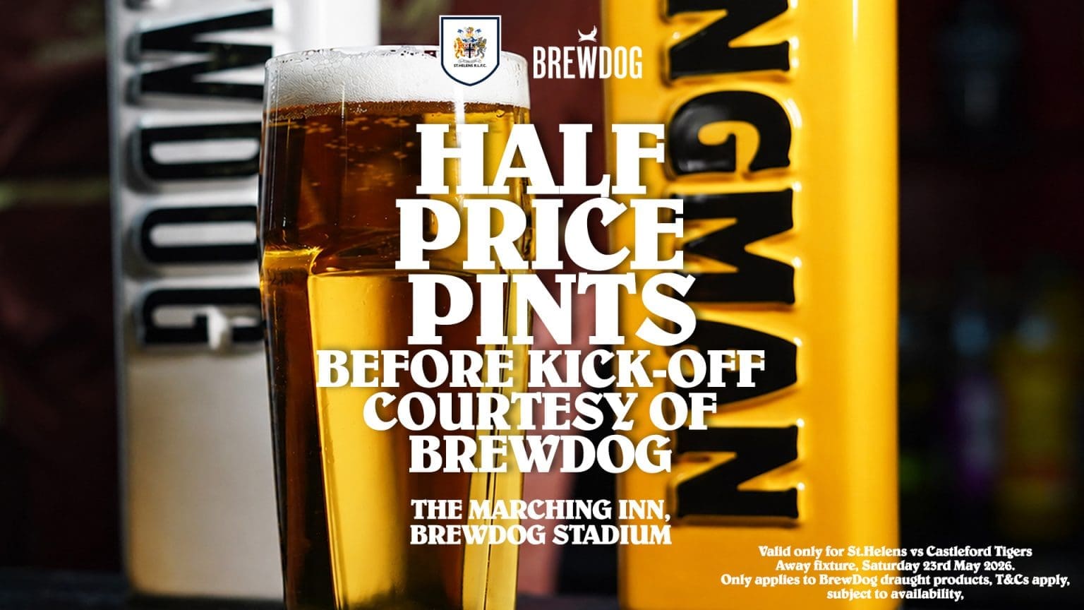 Half Price Pints This Saturday at The Marching Inn! | St.Helens R.F.C.